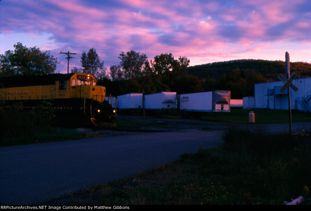 NYS&W at sunset-exact date approximate